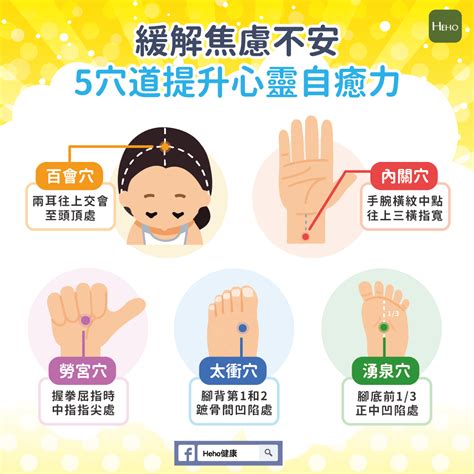 緩解焦慮不安5 穴道提升心靈自癒力