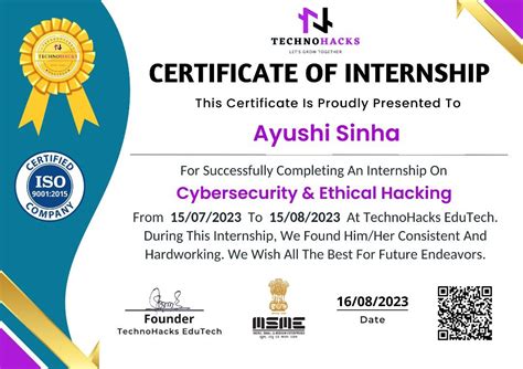 Ayushi Sinha On Linkedin Internship Opportunity Cyber