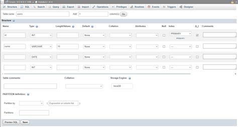Basic Data Types For Table Fields In Phpmyadmin