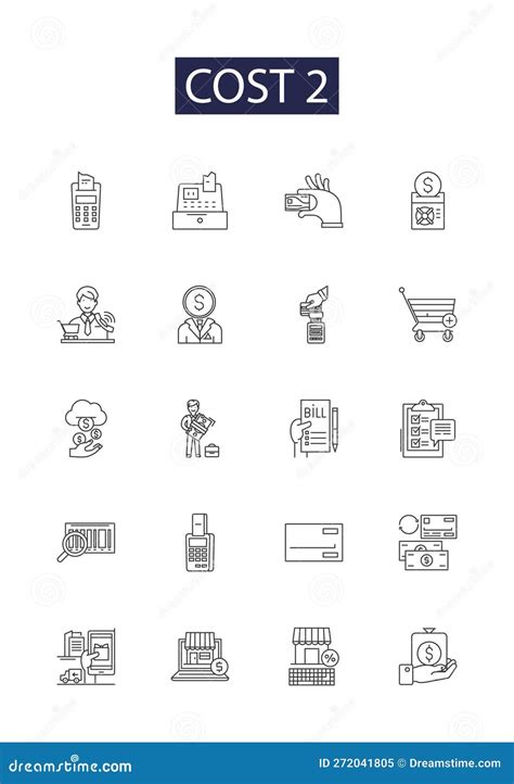 Costing Line Icon Outline Symbol Vector Illustration Concept Sign