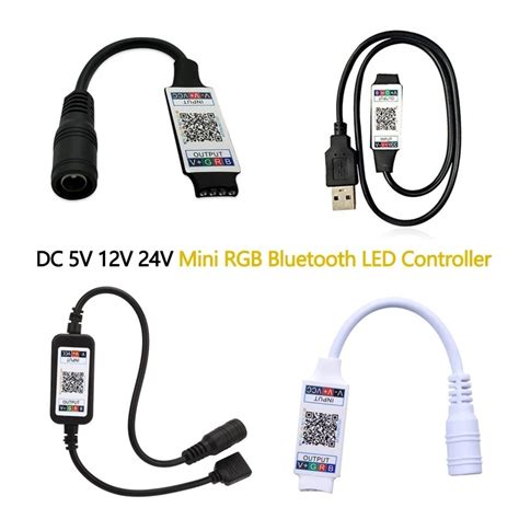 DC V V V Mini RGB Bluetooth Dimmer LED Controller Music Bluetooth Smart APP Controller