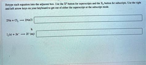 Solved Place Each Equation Into The Adjacent Box Use The XÂ² Button For Superscripts And The X