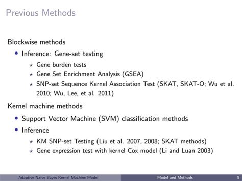 Risk Classification With An Adaptive Naive Bayes Kernel Machine Model Ppt