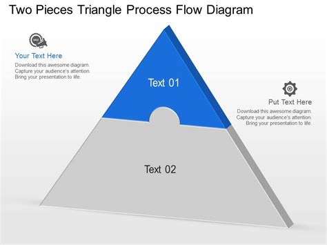 Dv Two Pieces Triangle Process Flow Diagram Powerpoint Template