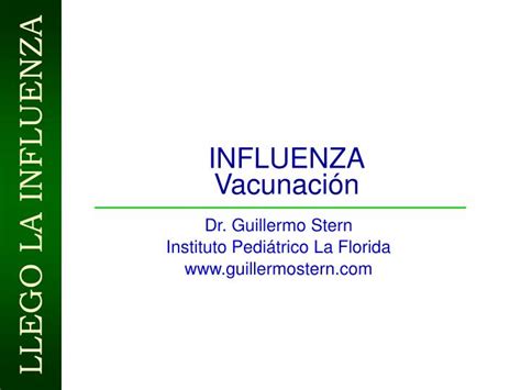 PPT INFLUENZA Vacunación PowerPoint Presentation free download ID