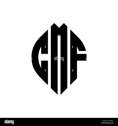 Cmf Circle Letter Logo Design With Circle And Ellipse Shape Cmf