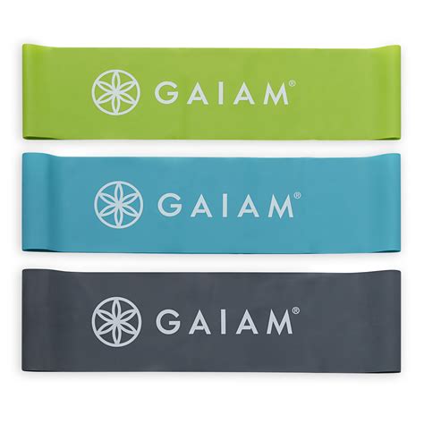 Gaiam Restore Mini Band Kit Set Of 3 Light Medium Heavy Lower Body Loop Resistance Bands For