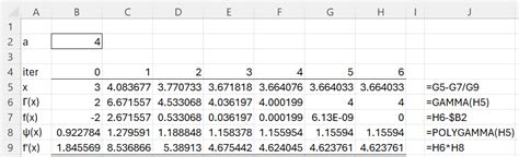 inverse gamma function real statistics using excel
