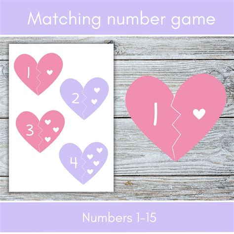 matching number game number recognition early years math activity