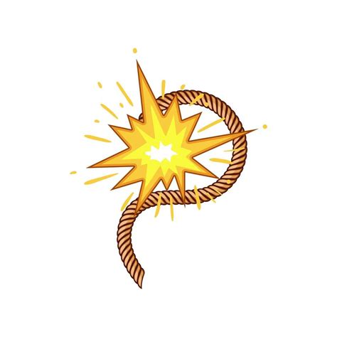 Detonation Dynamite Fuse Cartoon Illustration 52024422 Vector Art At