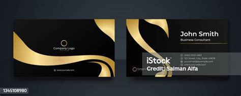 블랙과 골드 프리미엄 럭셔리 명함 디자인 전문 템플릿 명함 우아한 추상 카드 템플릿은 보유 기업에 적합합니다 벡터 디자인 템플릿 세트 0명에 대한 스톡 벡터 아트 및 기타