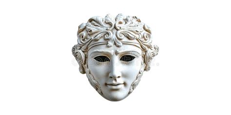 Ancient Greek Theatrical Mask Sculpture Symbol Of Drama And Classical