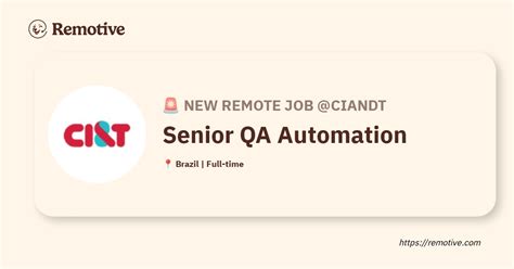 [hiring] senior qa automation ciandt