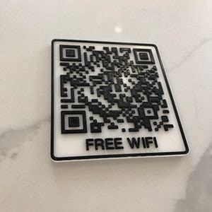 Wifi Access D Printed Qr Code Etsy