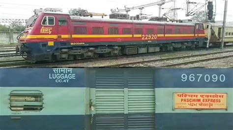 Paschim Express Arriving Ambala Cantt Junction With BRC Wap 4 YouTube