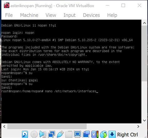 Belajar Jaringan Komputer CARA KONFIGURASI IP STATIC DI DEBIAN