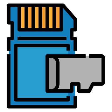Memory Card Generic Outline Color Icon