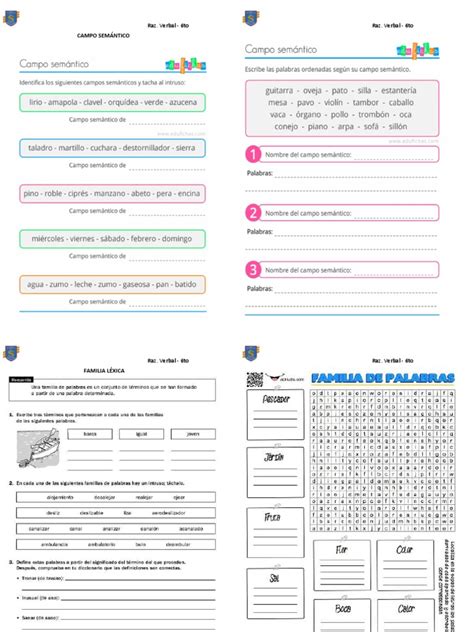 Campo Semántico Y Familia Léxica 6to Pdf