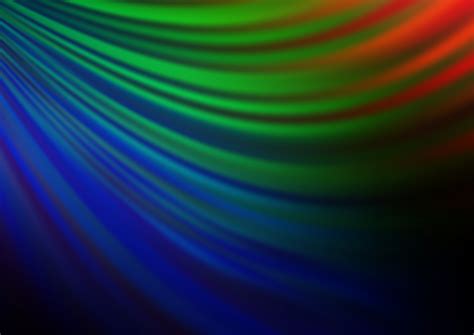Dark Multicolor Rainbow Vector Template With Bent Ribbons 11589702