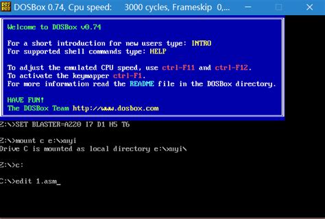 如何在win10 64位下搭载汇编环境（包含汇编dosbox和masm文件）masm64 绿色 Csdn博客