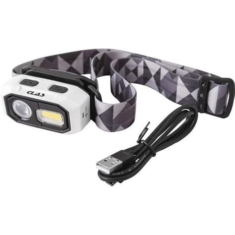 CLAS Equipements Lampe Frontale Rechargeable USB Articulée Lm LED W Support
