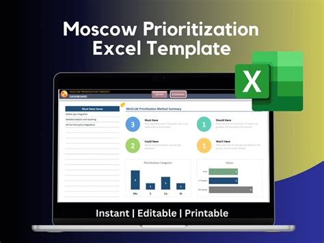 Moscow Prioritization Excel Template Moscow Method Decision Making