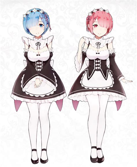 Rem And Ram Rezero Kara Hajimeru Isekai Seikatsu Drawn By Levi9452