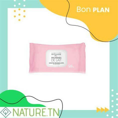 Byphasse Lingettes Demquillantes Proteines De Lait 40 Unites Naturetn