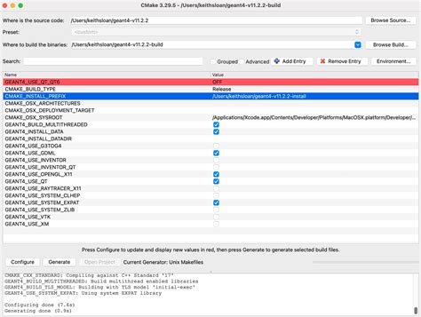 Building Geant4 With Cmake Gui And Qt6 Installed Getting Started