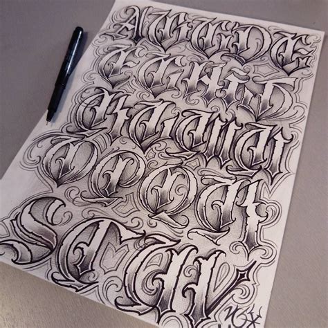 Gangster Tattoo Fonts And Lettering