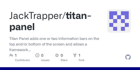 GitHub JackTrapper Titan Panel Titan Panel Adds One Or Two
