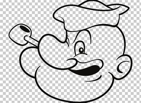 Popeye Olive Oyl Drawing Coloring Book Png Clipart Art Black Black