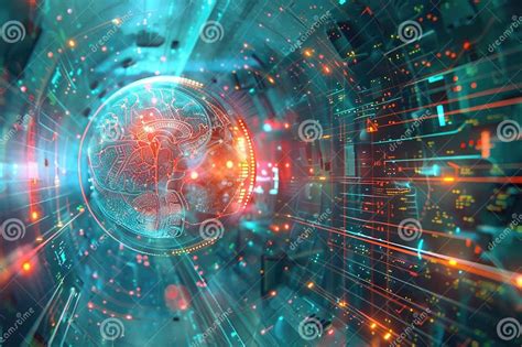 Digital Brain Interface Displaying Neural Networks And Cognitive