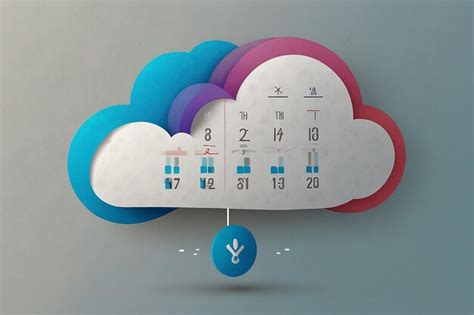 Cloud Calendar Vector Icon Illustration Of Cloud Computing Iconset