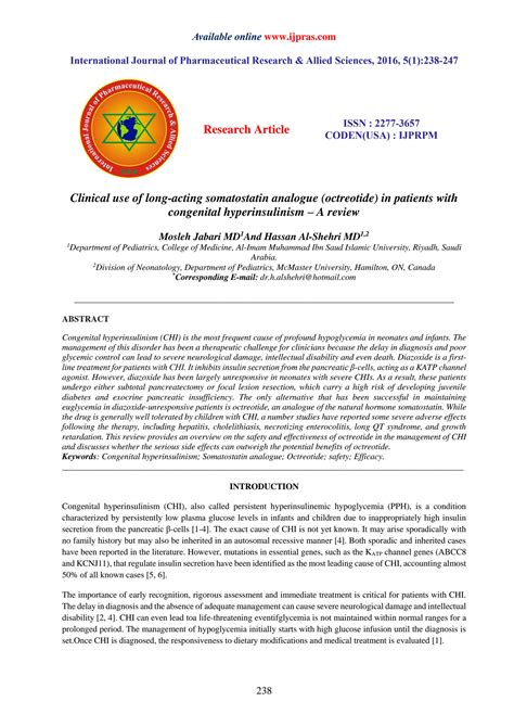 Solution Clinical Use Of Long Acting Somatostatin Analogue Octreotide