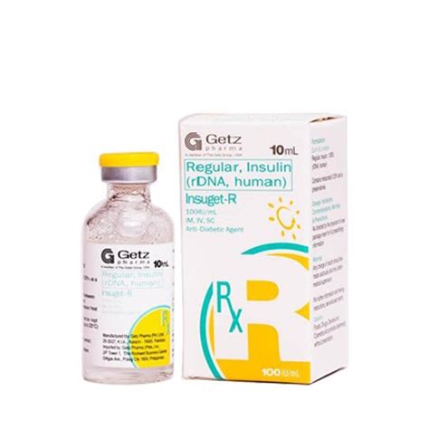 Buy Rx Insuget R 100 Iu Ml 10 Ml Vial Online Southstar Drug