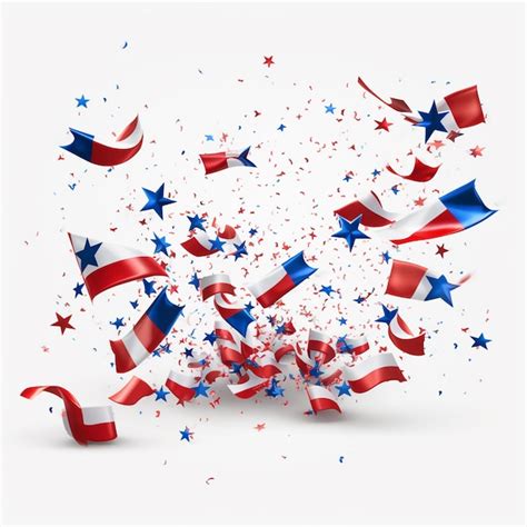 Premium Photo A Red White And Blue Flag With A Star On It