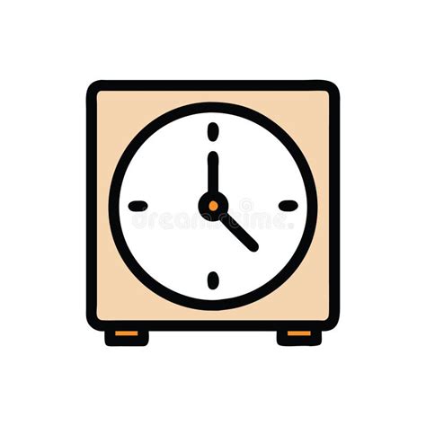Unique Rectangular Clock Design Stock Illustration Illustration Of