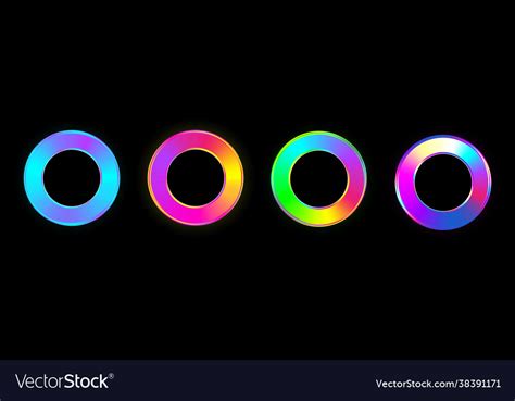 Radial Gradient Circle Ring Rainbow Royalty Free Vector