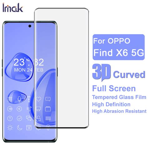 Imak Oppo Find X6 5g ฟิล์มกระจก 3d โค้ง กระจกนิรภัย Huawei แบบเต็มจอ