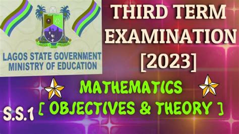 Ss1 Mathematics Third Term Examination 2023 Lagos State Public… Global Mathematics By