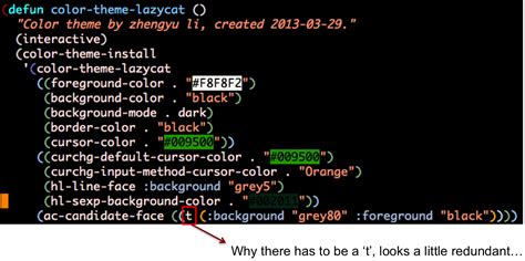 Elisp In Emacs Theme Definition Why Are There Structures Like T