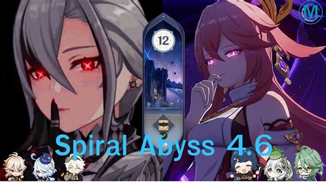 Genshin Impact Spiral Abyss 46 Nahida Burning And Furina Vape Youtube