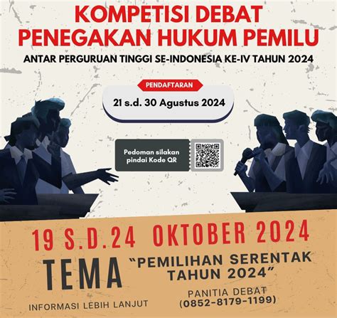Bawaslu Gelar Kompetisi Debat Penegakan Hukum Pemilu Antar Kampus