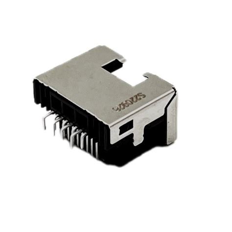 Half Shielded Pcb Rj45 Female Connector Socket Modular Jack Single Port