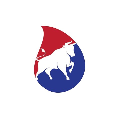 Diseño Del Logotipo De Bull Vector Premium
