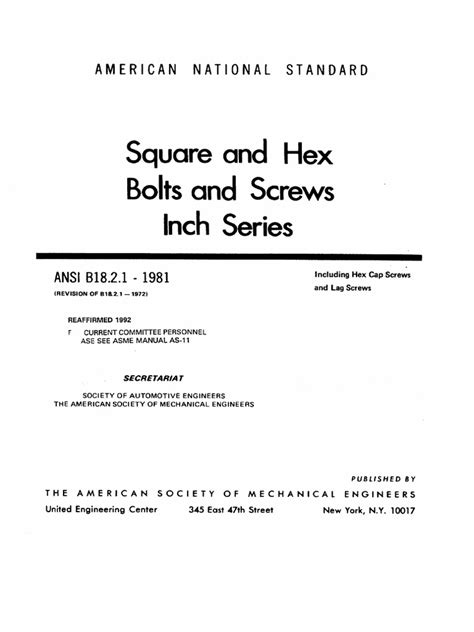 Ansi B18 2 1 1981 Pdf Pdf