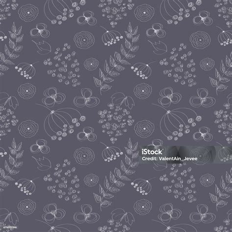 손으로 그린 꽃 잎 푸른 원활한 벡터 패턴입니다 만화 낙서 스케치와 낙서 완벽 한 패턴 배경과의 시리즈 0명에 대한 스톡 벡터 아트 및 기타 이미지 Istock