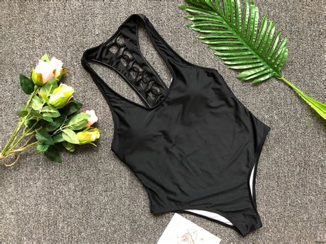Ruffle One Piece Swimsuit Off Shoulder Swimwear Women 2018 Lace Up Swim
