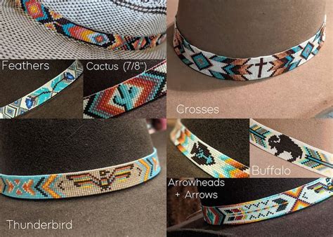 Custom Beaded Hatband Made To Order Etsy Beaded Hat Bands Beaded